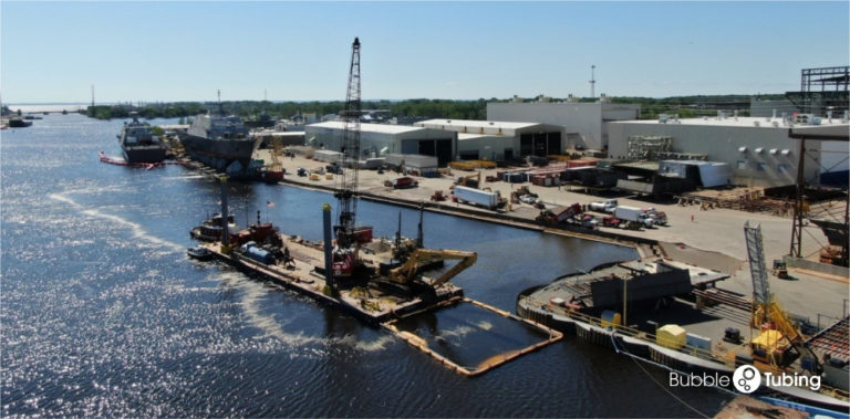 Marine protection during underwater blasting - Bubble Tubing